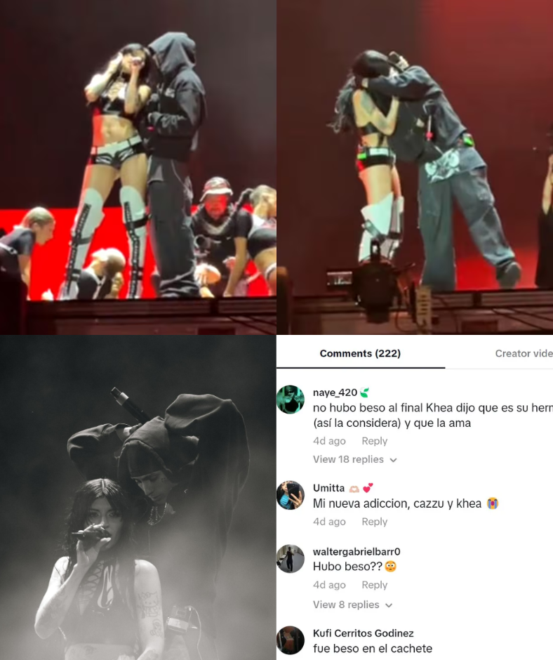 ¿Romance en el Trap Fest 2024? El apasionado beso de Cazzu y Khea que está incendiando las redes.