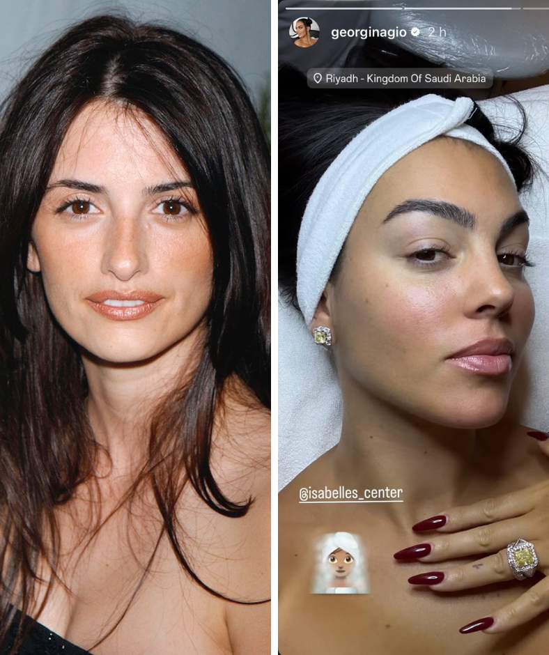 Georgina Rodríguez Sigue los Pasos de Penélope Cruz y Muestra su Rostro ...